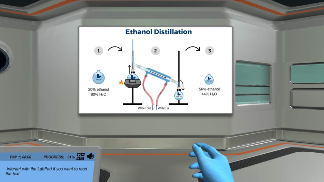 Exploring a Distillation Apparatus | Labster Virtual Labs